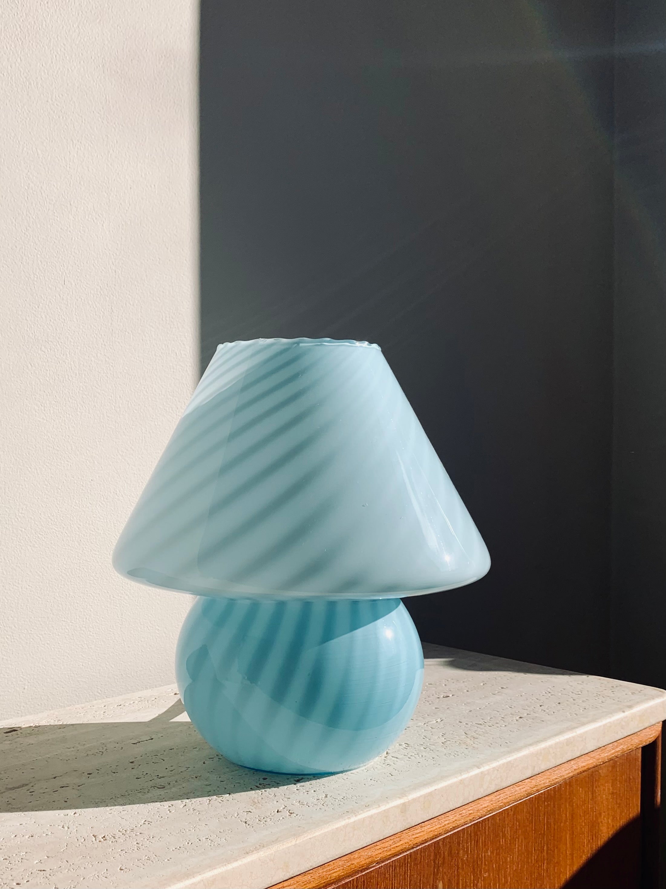 Murano Blue Swirl Glass Table Lamp – SCHILLER DUFVA
